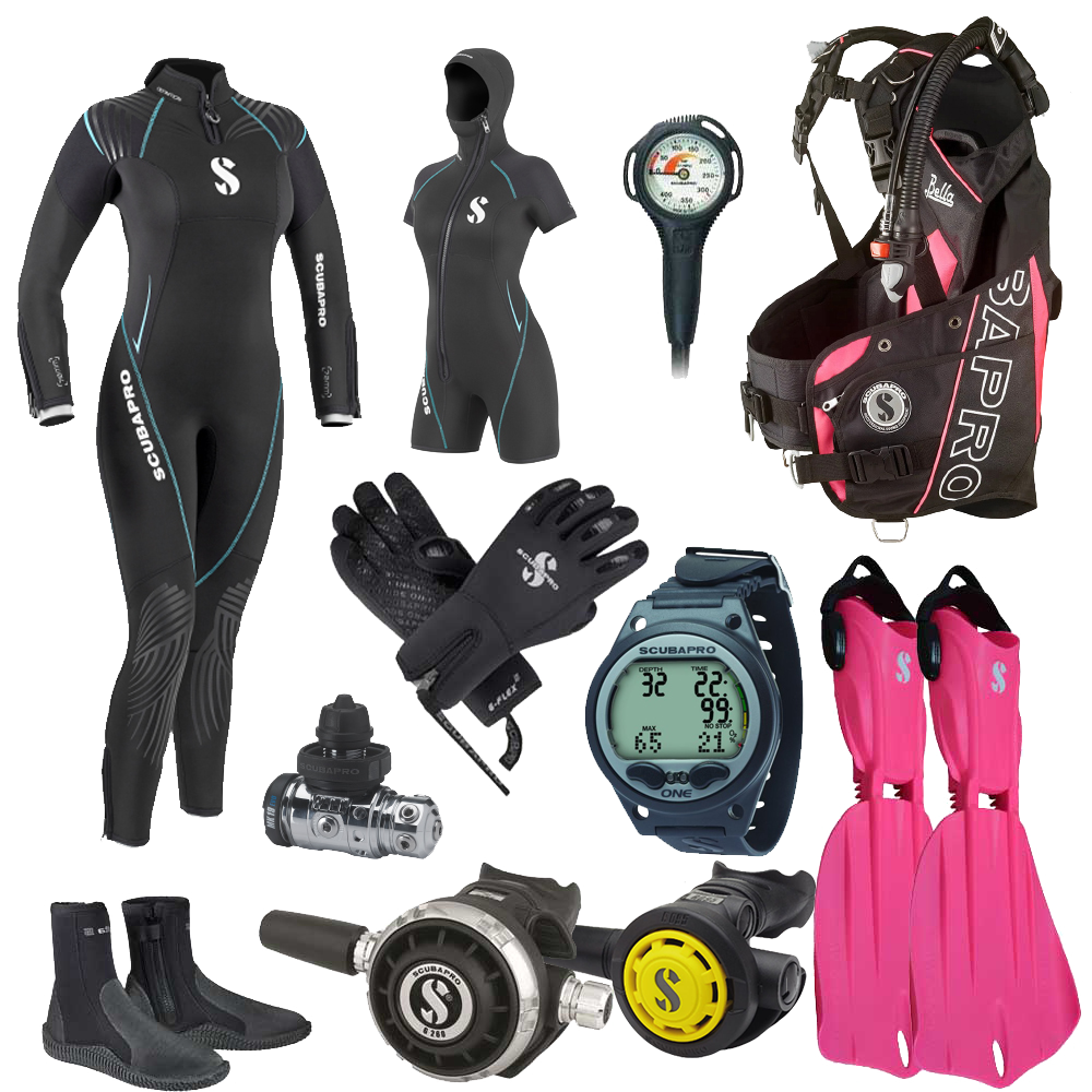 Winter set of lady - Total set of diving equipment from Diving 2000
