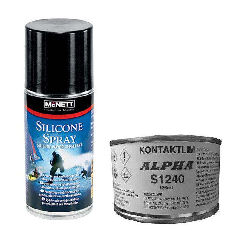 Lim / Silicone og pleje produkter til dit dykkerudstyr.
